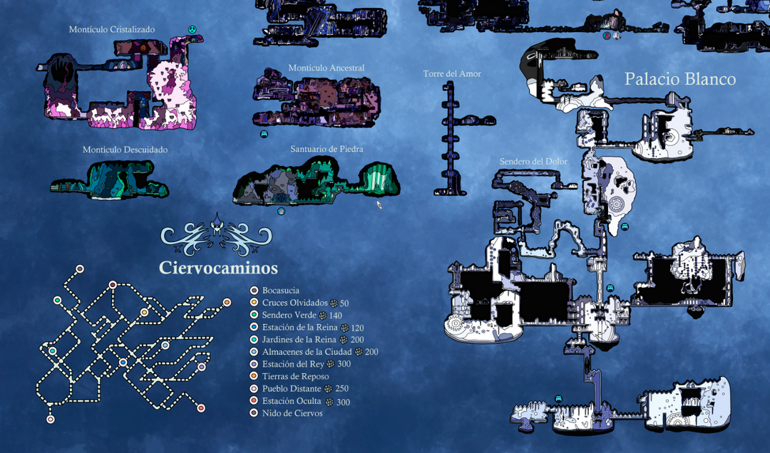 Mapa Hollow Knight Versión Estándar. – Mapasdeanime